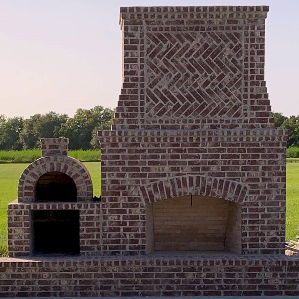 Outside Brick Fireplace – BrickWood Ovens